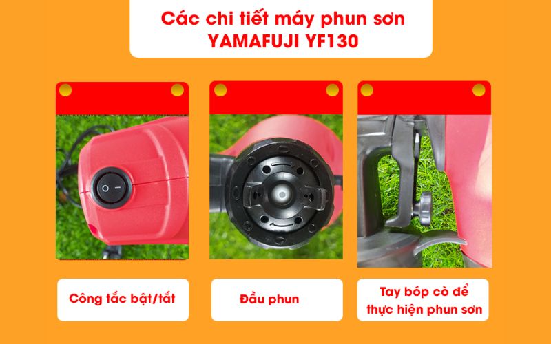 Máy phun sơn chạy điện Yamafuji YF130 chất lượng