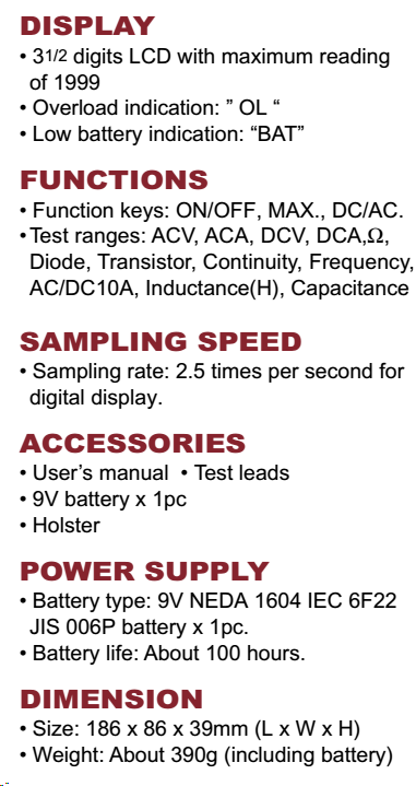 Thiết bị dò LCR Tenmars YF-78 | Tenmars YF-78